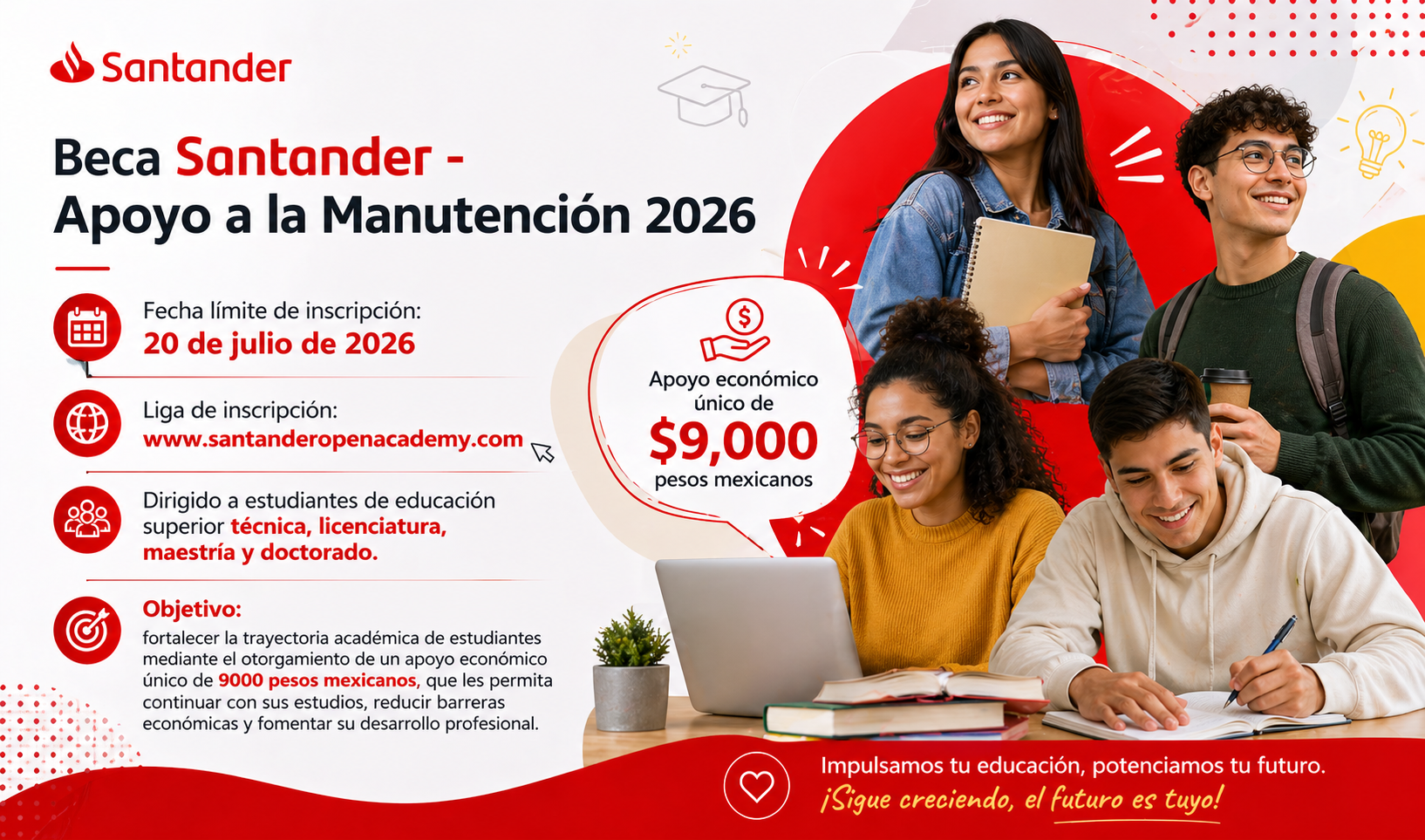 Beca Santander | Apoyo a la Manutención 2026 | Santander Universidades ...